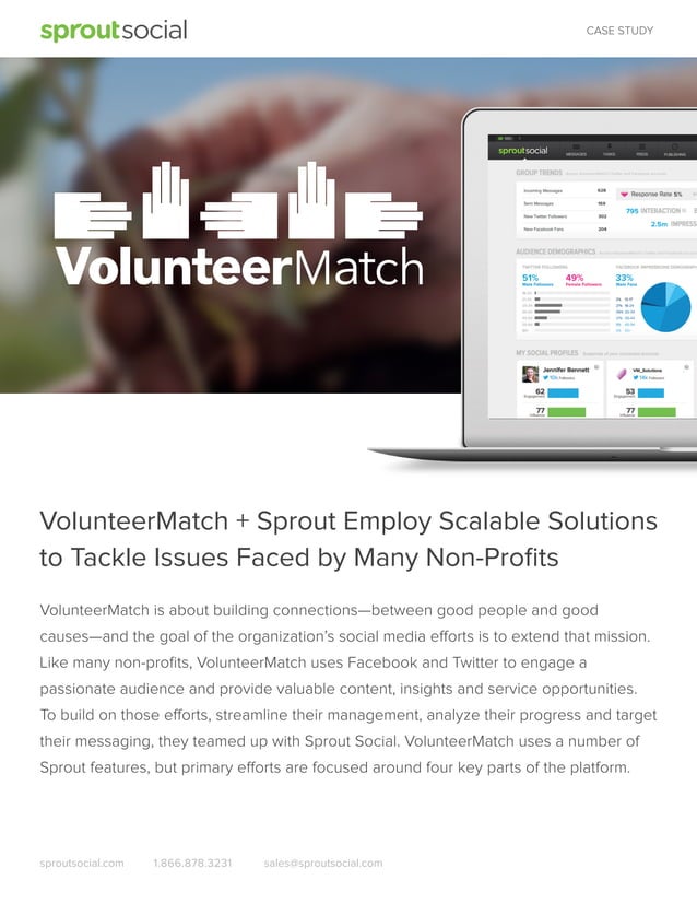 Case Study: VolunteerMatch & Sprout Social | PDF