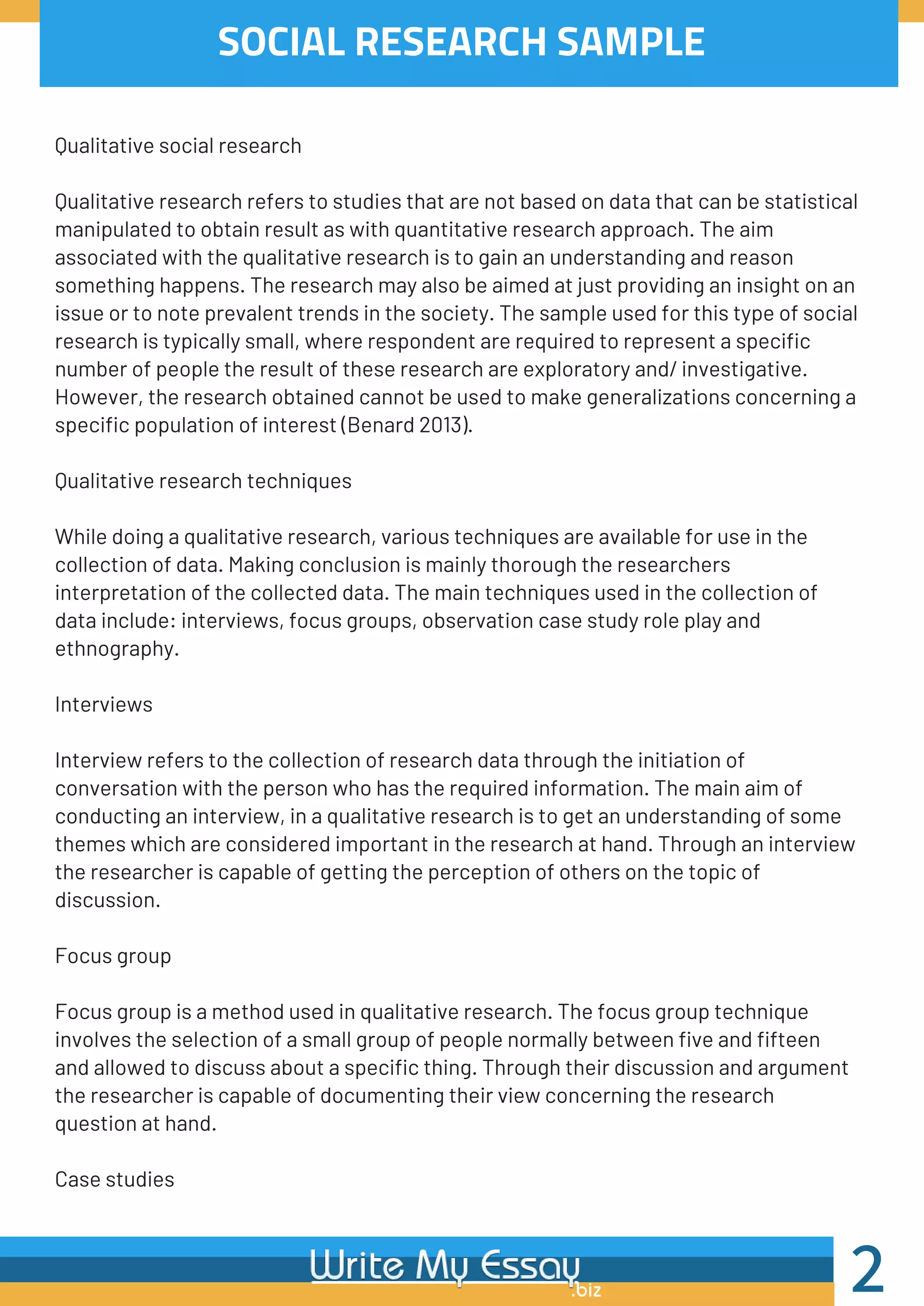 Social research sample | PDF