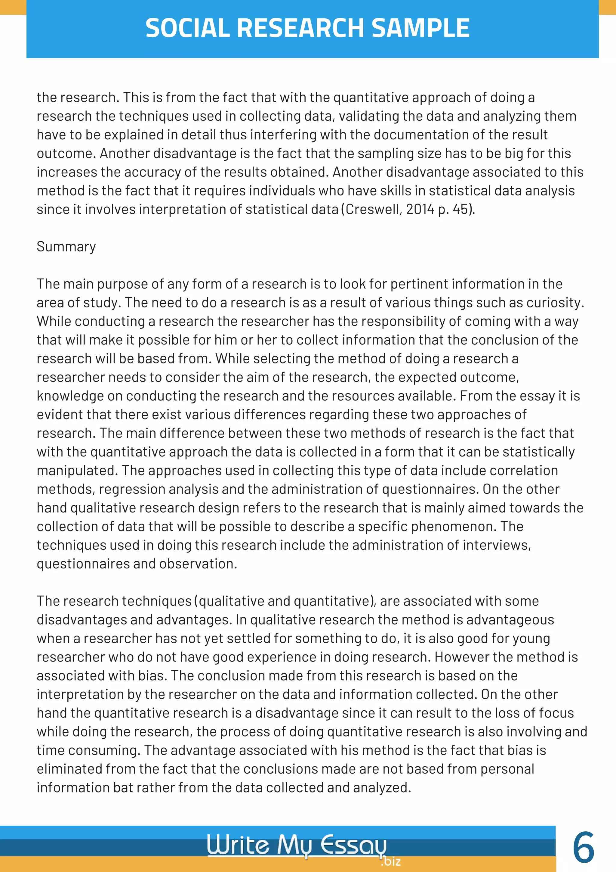 Social research sample | PDF