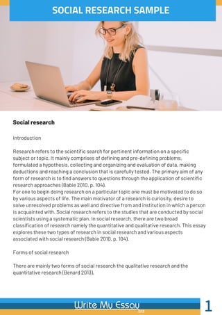 Social research sample | PDF
