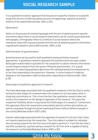 Social research sample | PDF