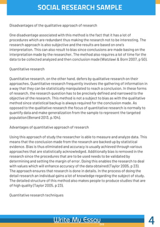 Social research sample | PDF