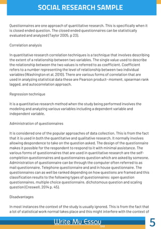 Social research sample | PDF