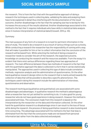 Social research sample | PDF