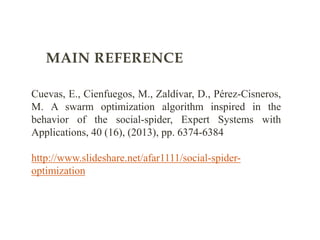 Social spider-swarm-optimization | PPT