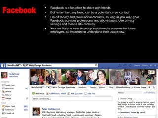 Taking Control of Social Media For Your Career | PPT