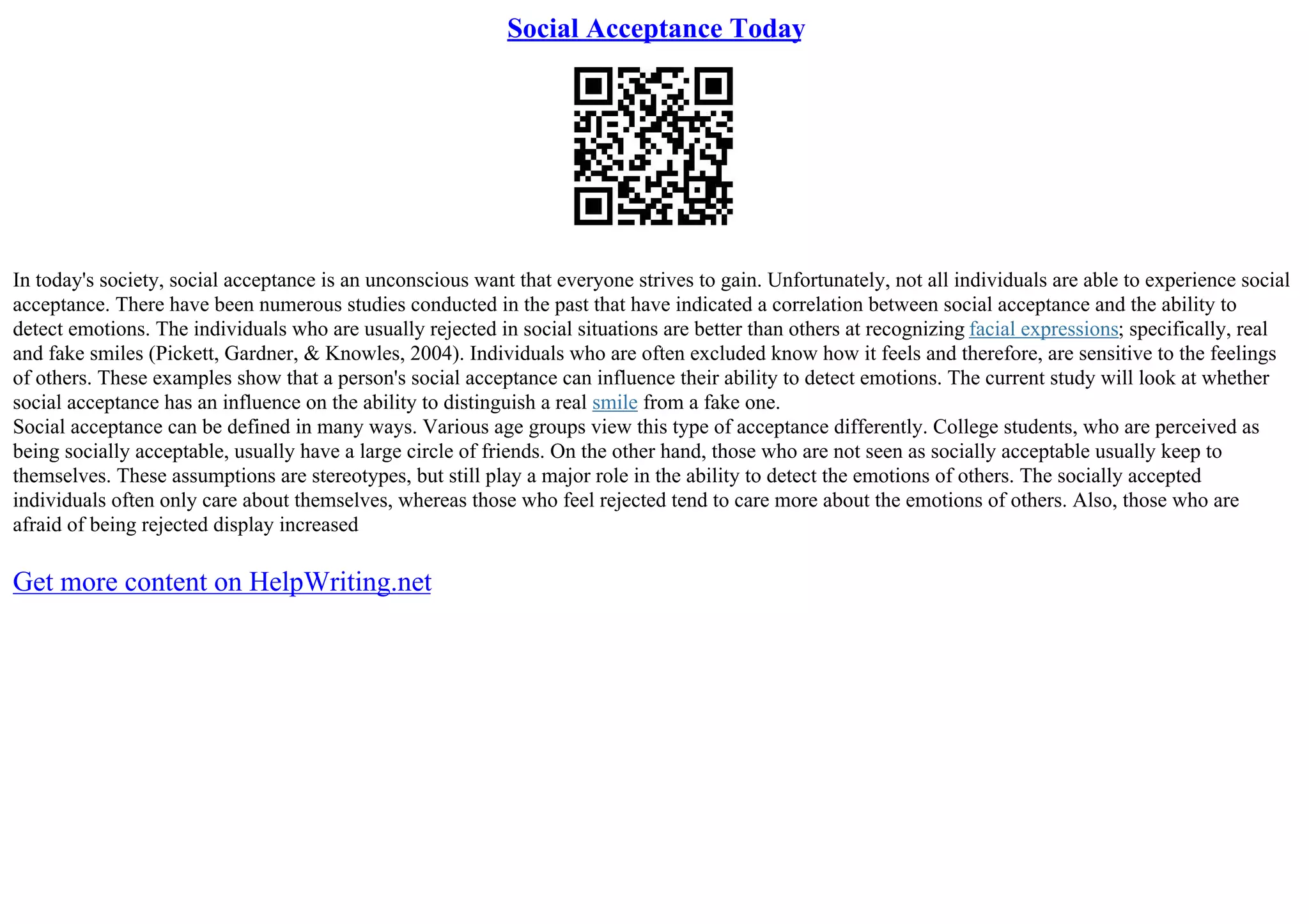Social Acceptance Today | PDF