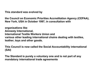 Social accountibility standards | PPT