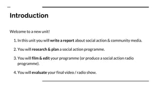 Socialactioncommunitymediaintro 170307205212 | PPT