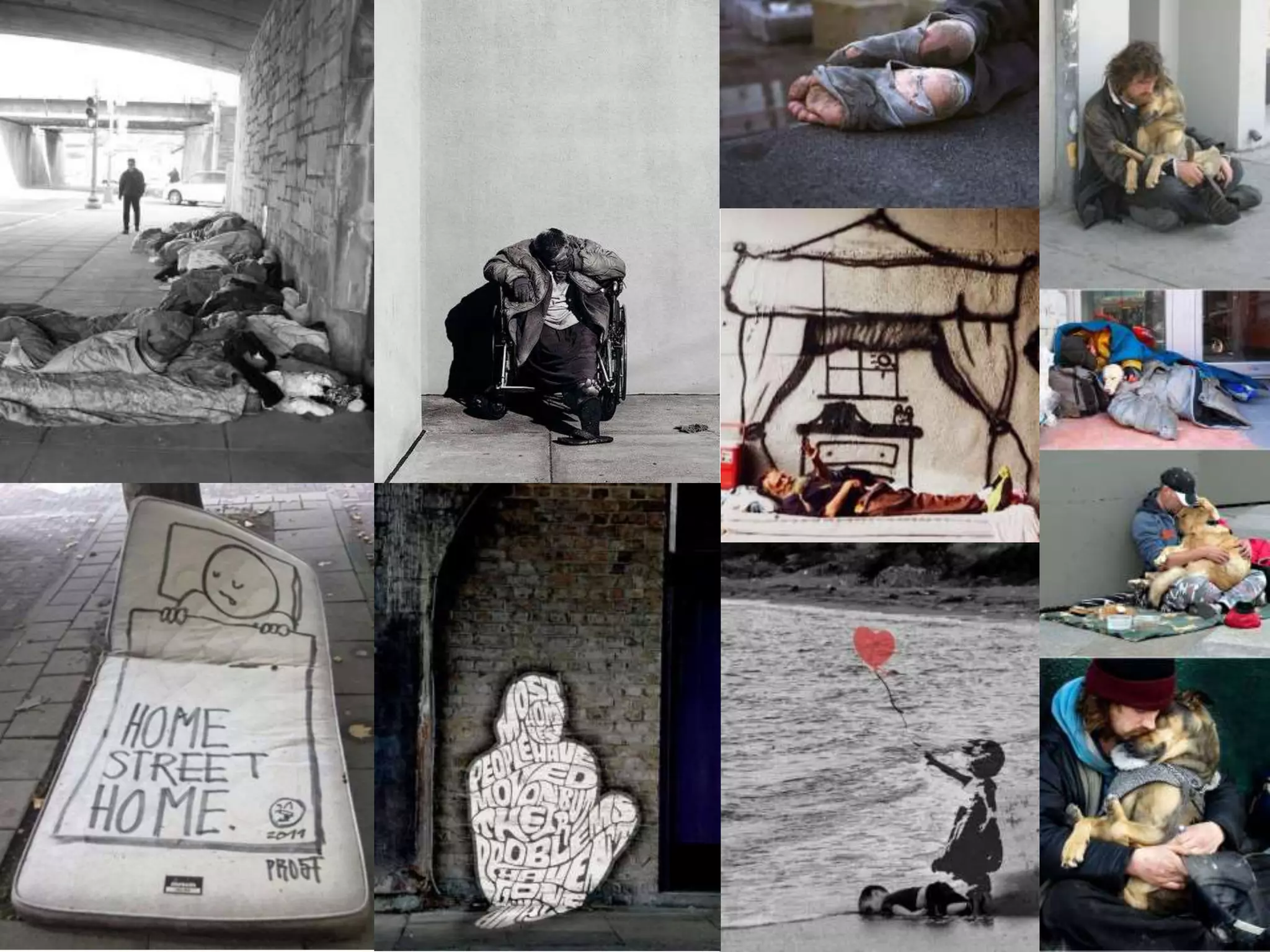 Social Action Homelessness Mood Board | PPT