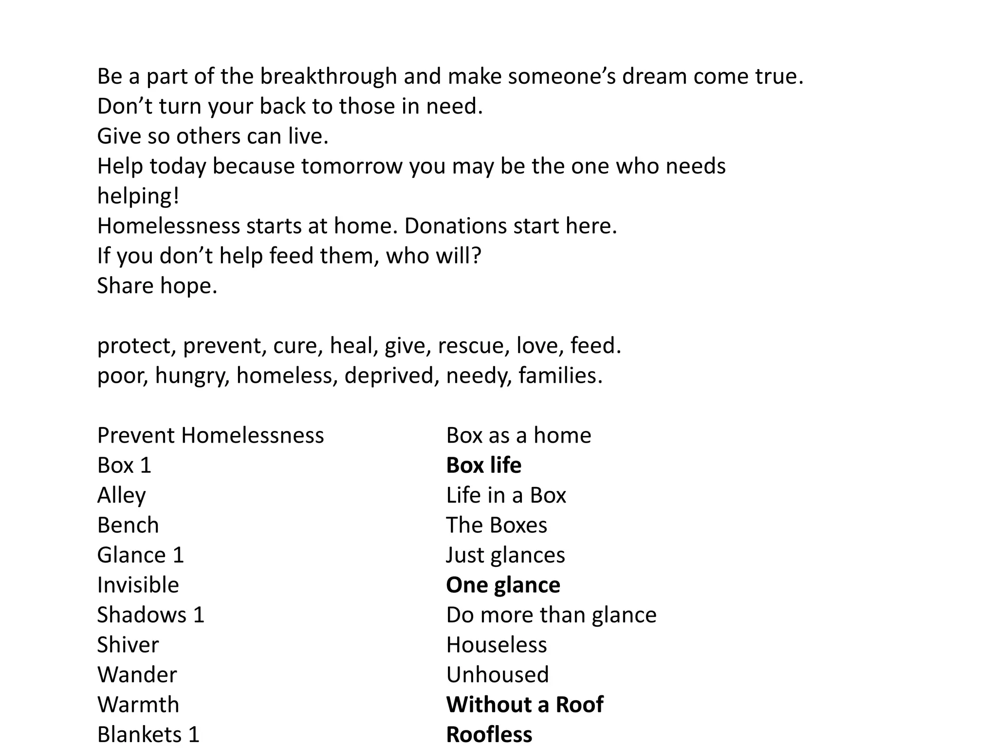 Social Action Homelessness Mood Board | PPTX