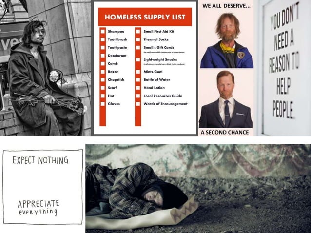 Social Action Homelessness Mood Board | PPTX