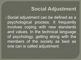Social adjustment | PPTX