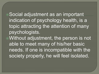 Social adjustment | PPTX