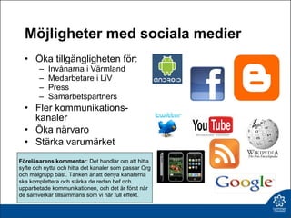 Sociala medier - Landstinget i Värmland | PPT