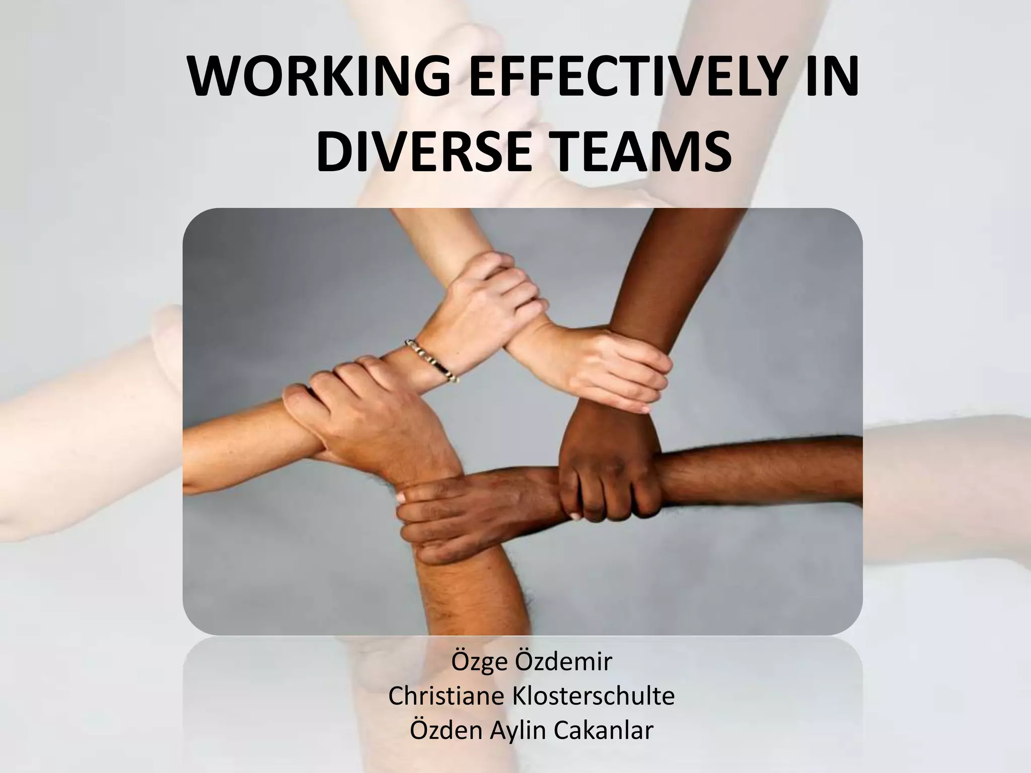 Working Effectively in Diverse Teams | PPTX