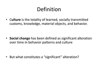 Social and Cultural change | PPTX