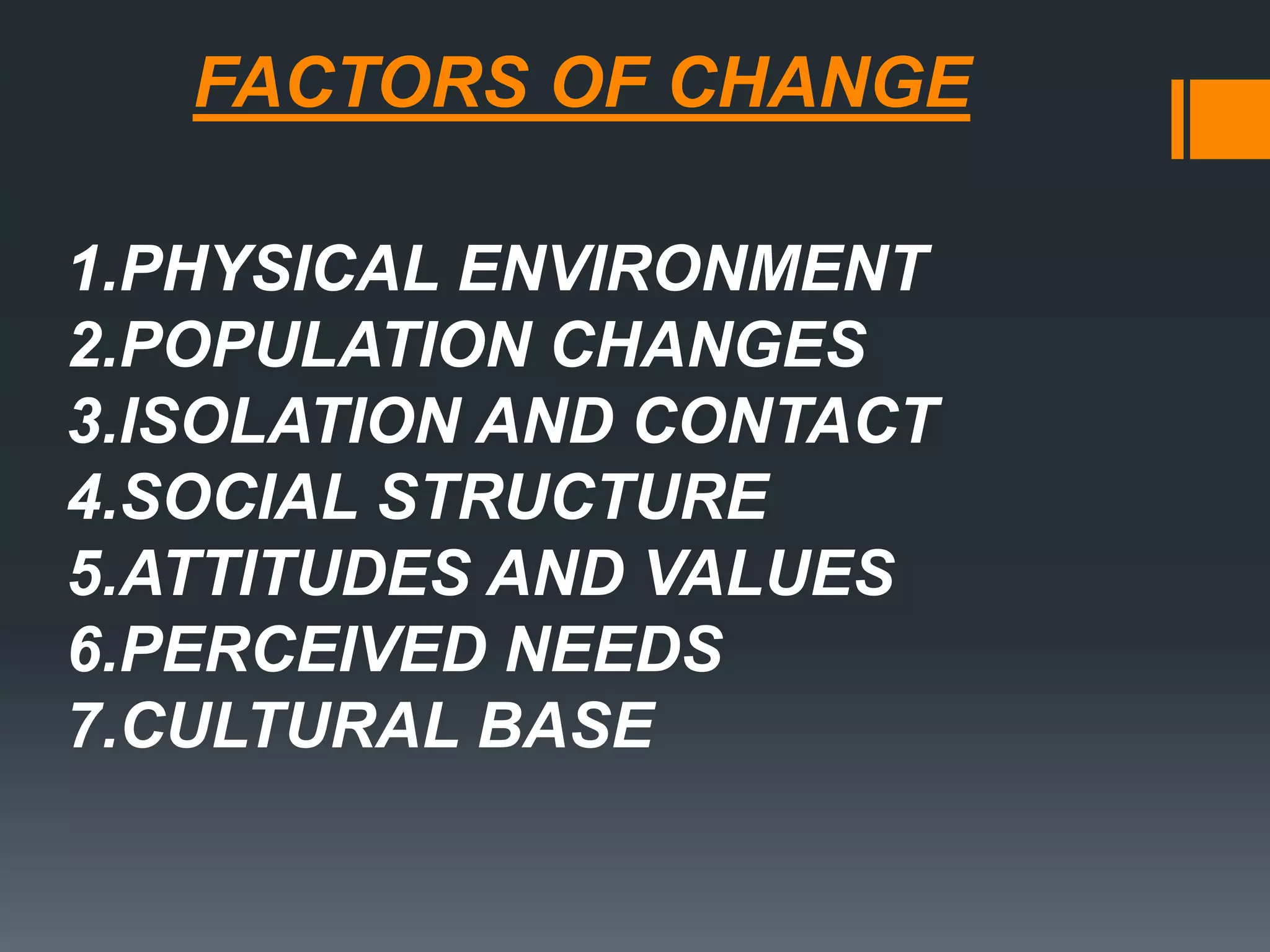 Social and cultural change | PPTX