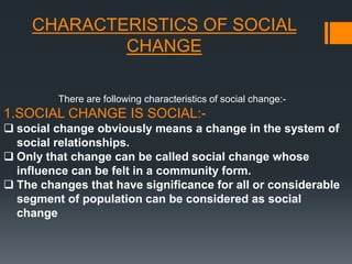Social and cultural change | PPTX
