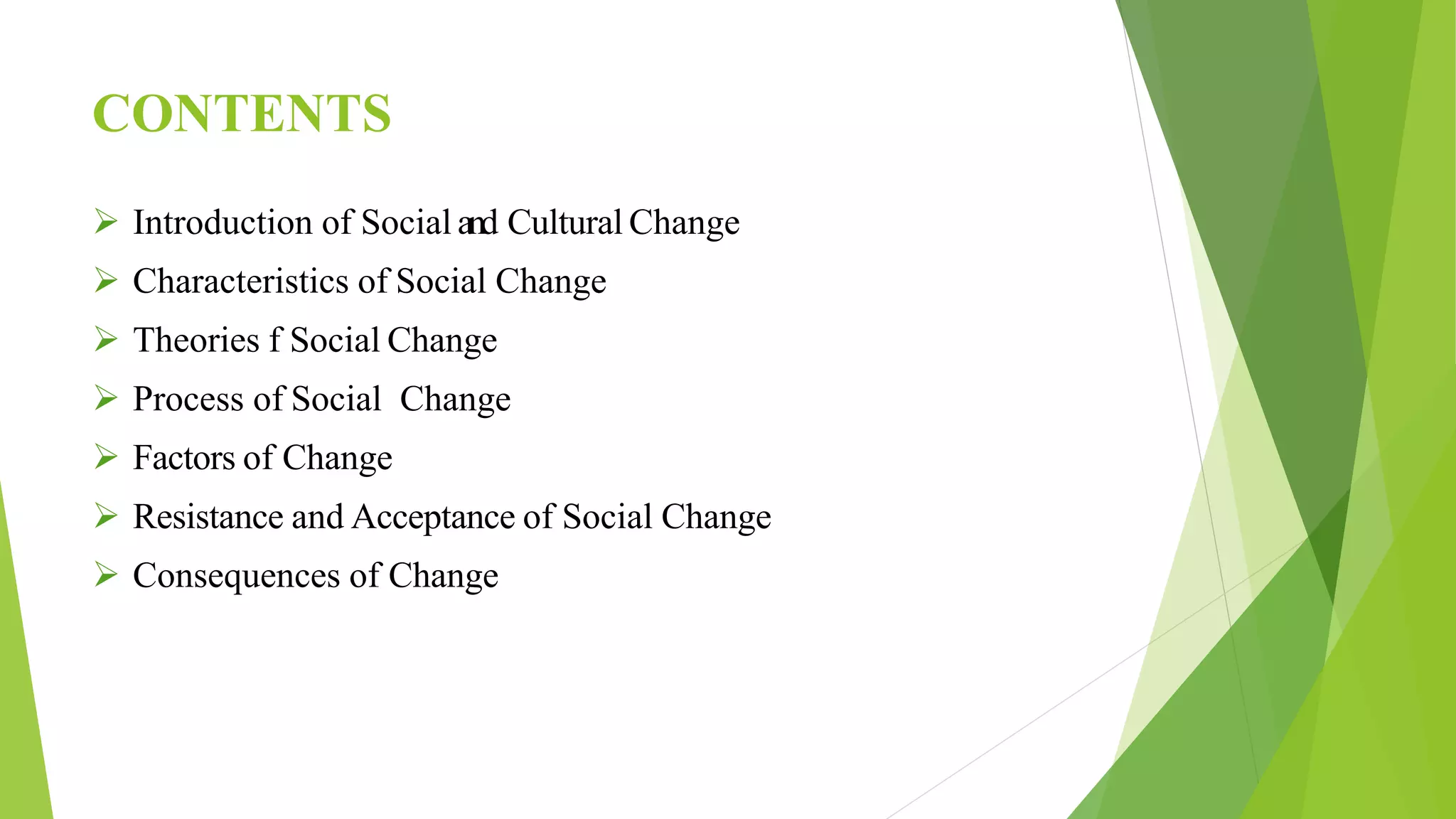 Social and cultural change in society | PPTX