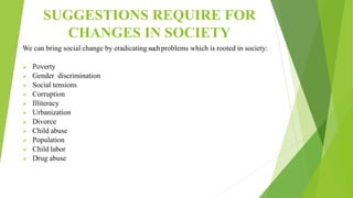 Social and cultural change in society | PPTX