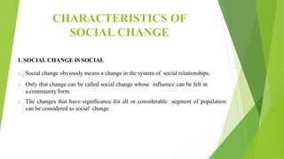 Social and cultural change in society | PPTX