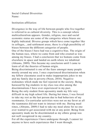 Social and Cultural Diversity Paper Instructions Overv.docx