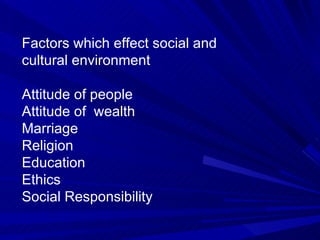 Social And Cultural Environment.Ppt 1 | PPT