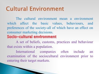Social and cultural environment 5 | PPTX