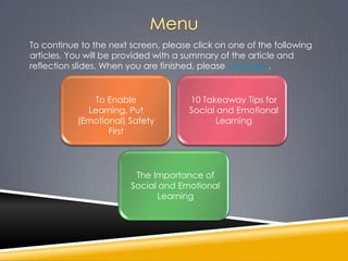 Social and emotional learning | PPTX