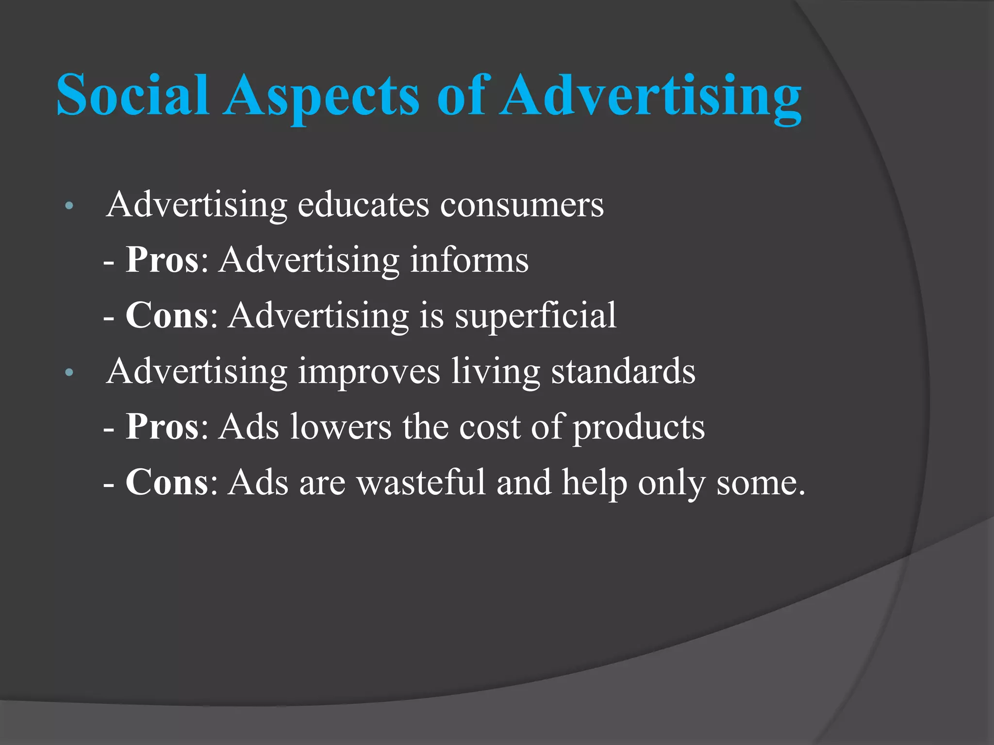 Social and ethical aspects of advertisements | PPT