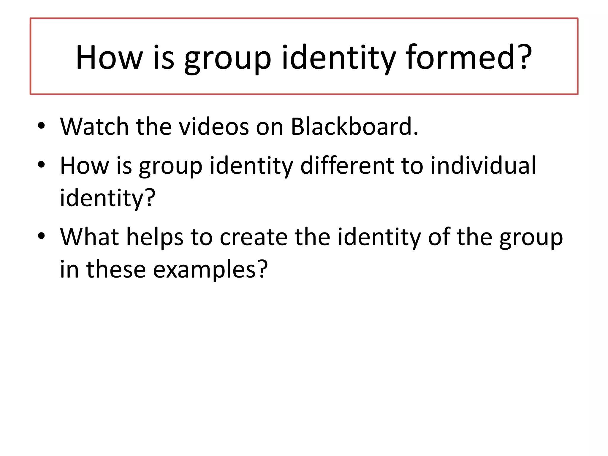 Social and group identity | PPTX