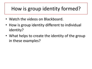 Social and group identity | PPTX