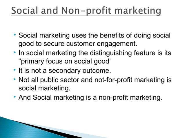Social And Non Profit Marketing | PPT