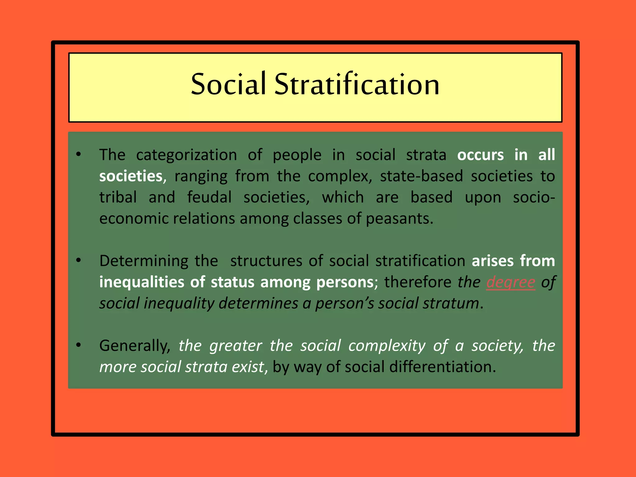 Social and Political Stratification | PPTX