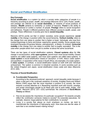 Social and political stratifications | DOCX