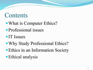 Social and professional issuesin it | PPTX