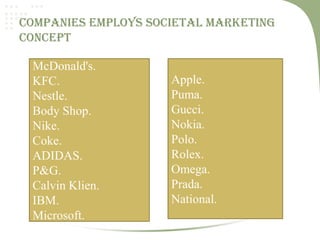 Social and societal marketing | PPTX