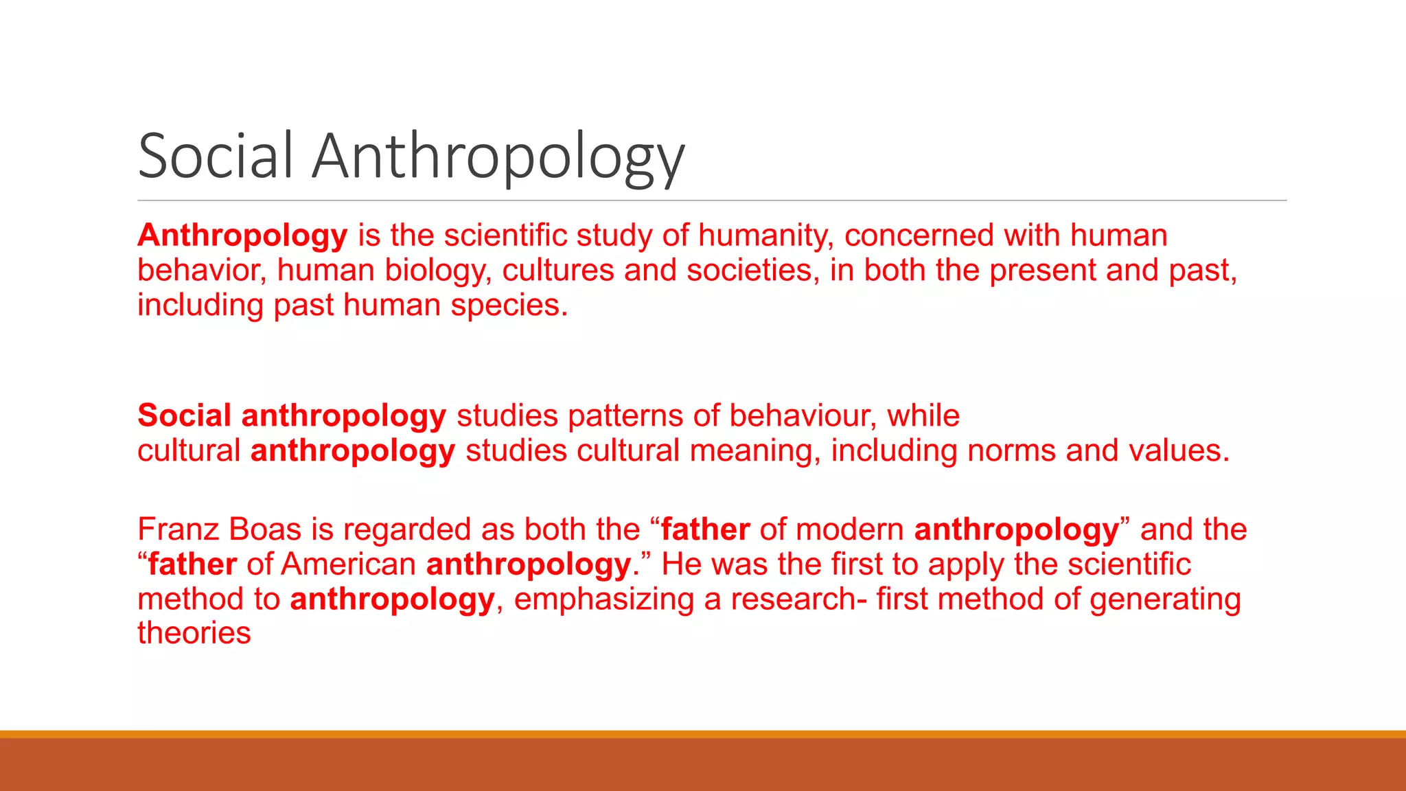 Social anthropology | PPTX