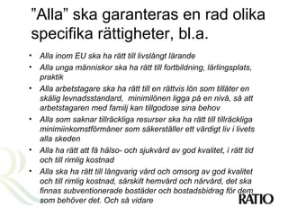 Hotar EU den svenska modellen? | PPT