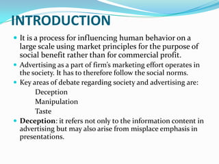 Social aspects of advertising | PPTX