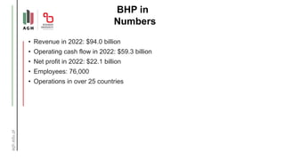 Social Aspects of BHP, what they are doing for people | PPT