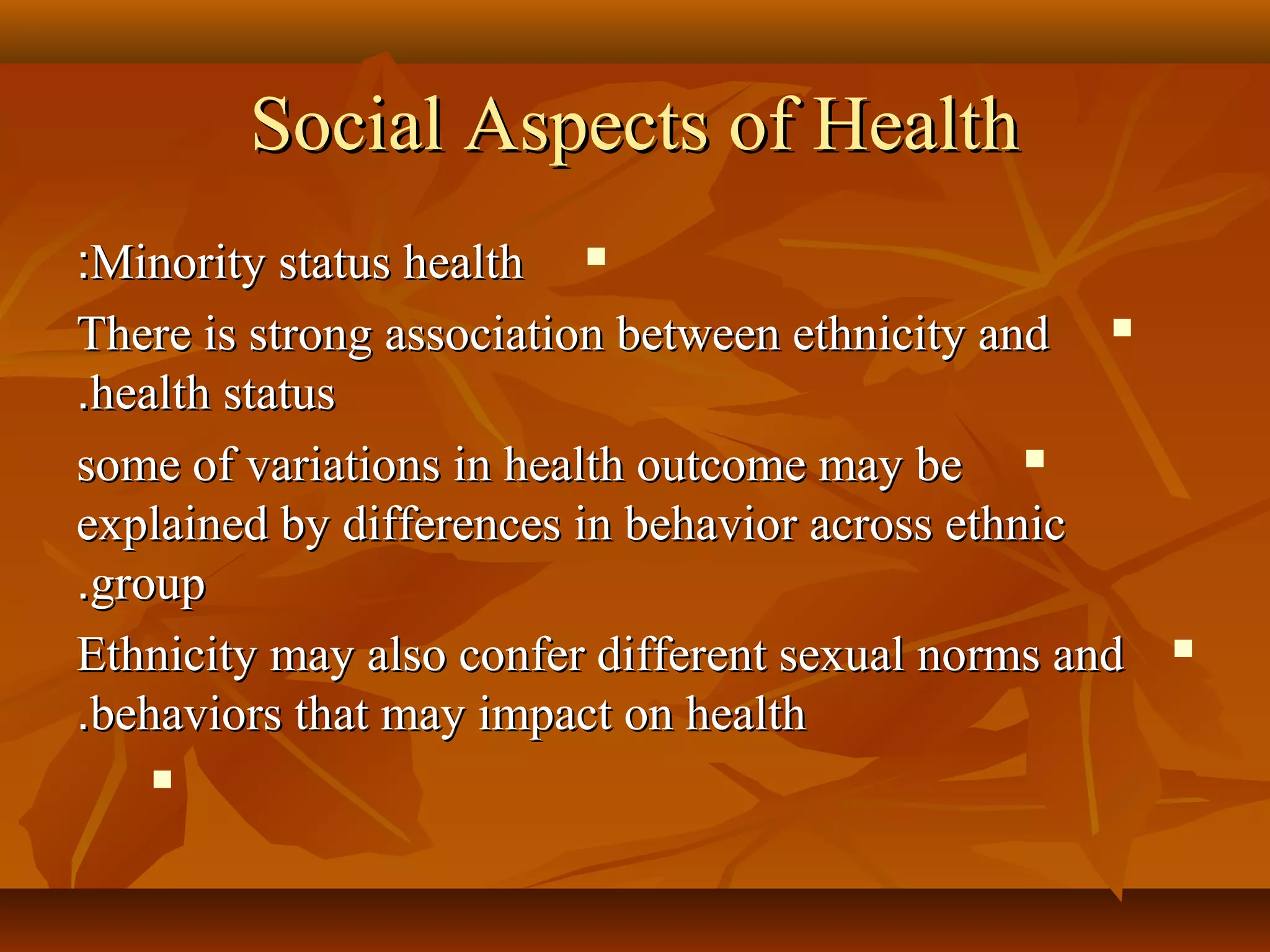 Social aspects of health and illness | PPT