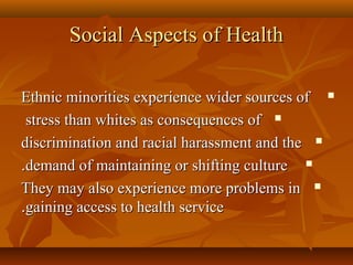 Social aspects of health and illness | PPT