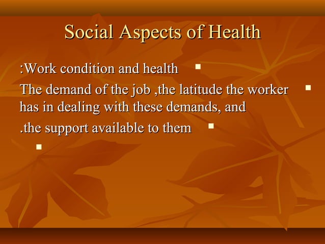 Social aspects of health and illness | PPT
