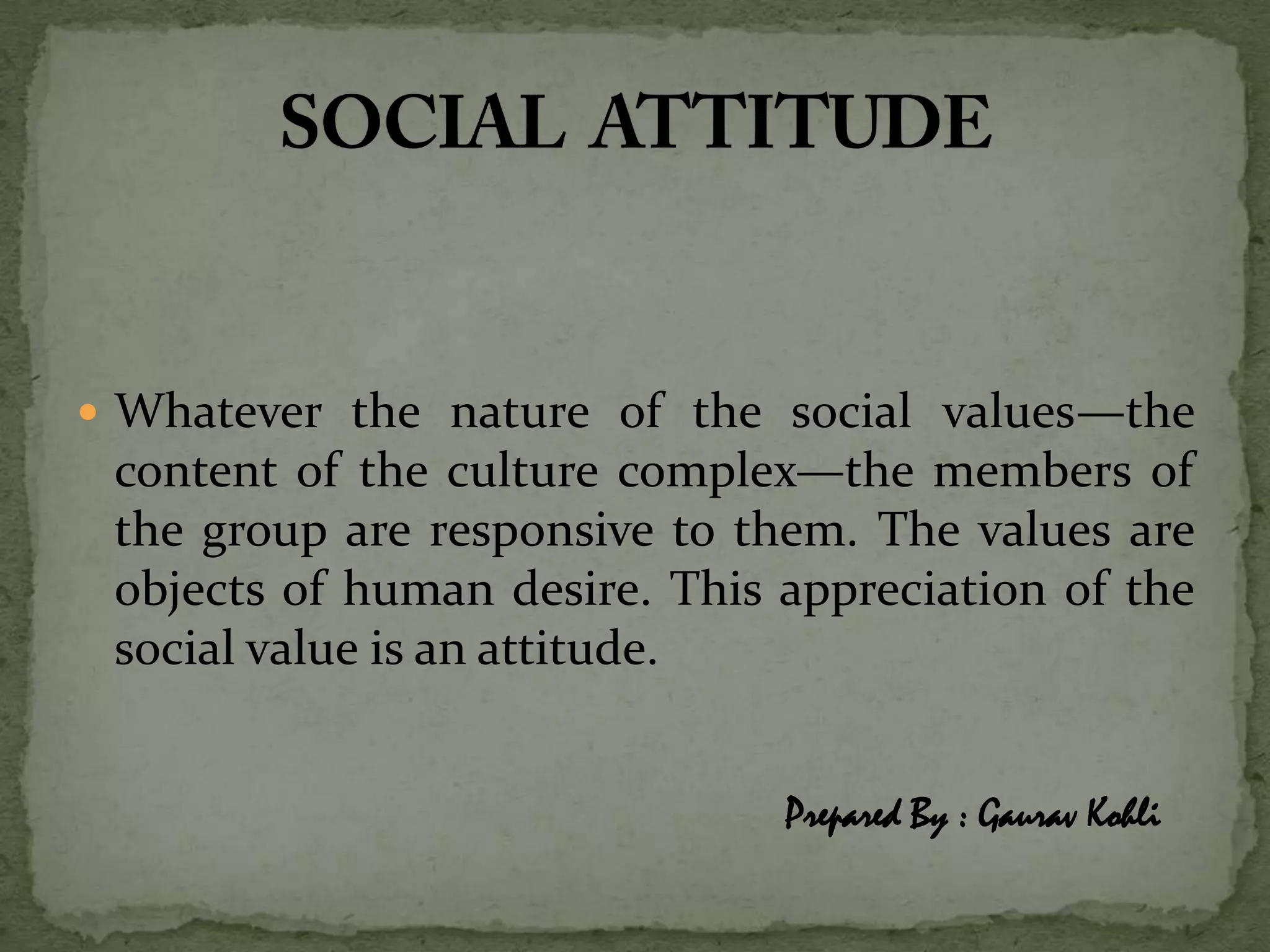 Social attitude | PPTX