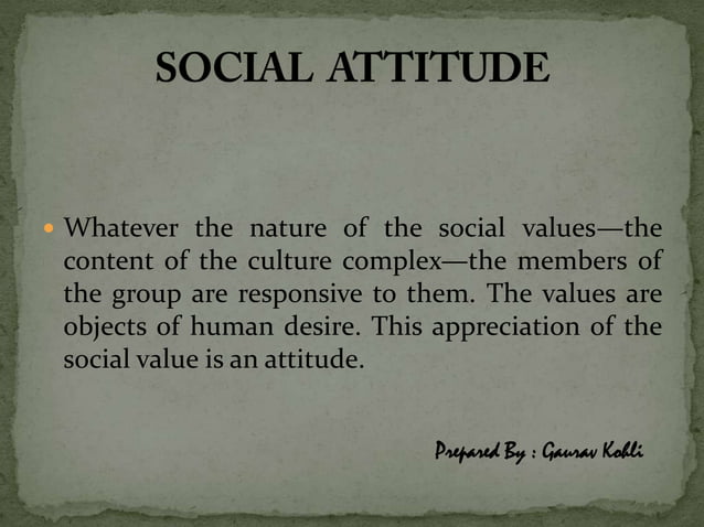 Social attitude | PPT