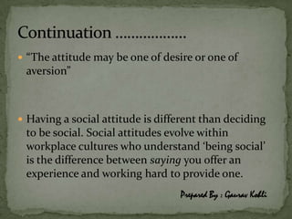 Social attitude | PPTX