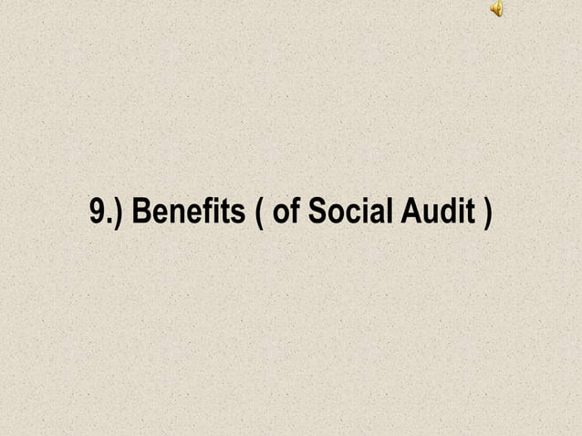 Social Audit and its Concept | PPTX | Business | Business and Finance