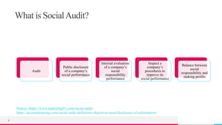 Social Audit as a Tool for Social Workers in CSR | PPTX | Business ...